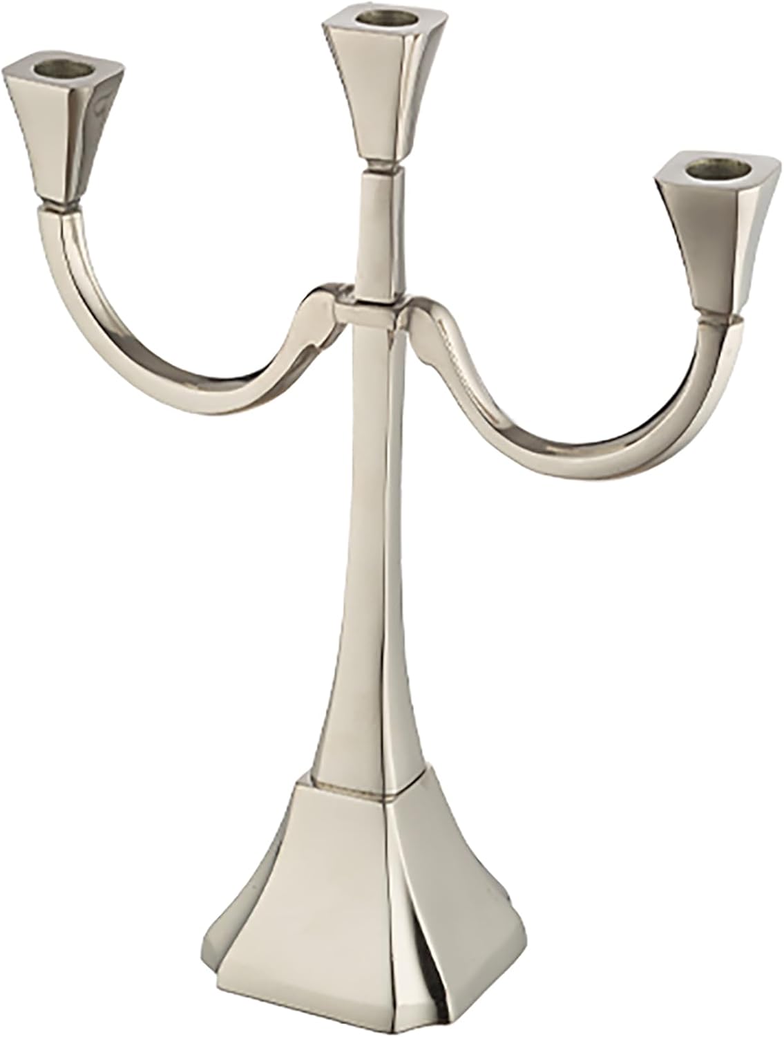 Amazon.com: Modern 3 Branch Shabbat Candelabra - Aluminum Candlestick ...