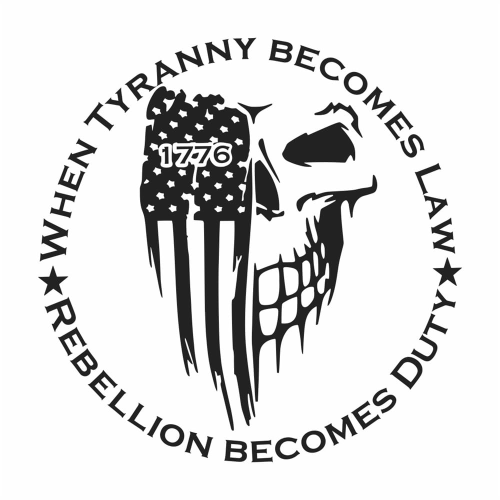 Amazon.com - 1776 American Flag Decal Skull USA Flag Patriotic Decal ...