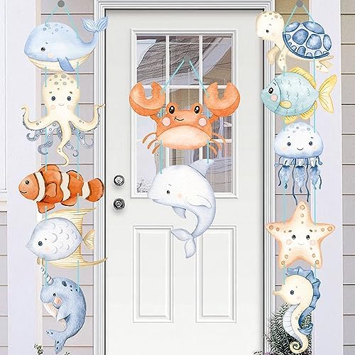Amazon.com: Under the Sea Happy Birthday Banner - Ocean Birthday Party ...