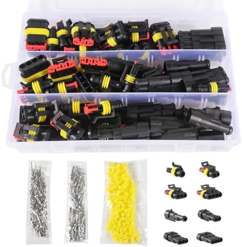 Amazon.com: 96PCS Car Waterproof Electrical Connector, Male&Female Pin ...
