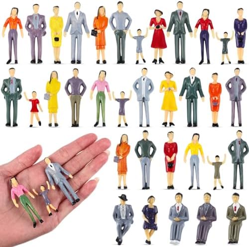 Amazon.com: Harrycle 30 Pcs Mini People Figurines 1: 30 Scale Tiny ...