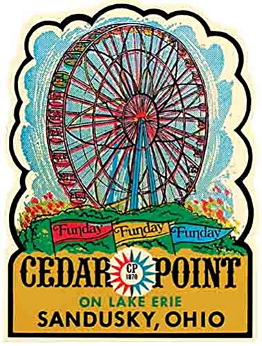Amazon.com: Cedar Point on Lake Erie Sandusky Ohio Vintage Decal ...