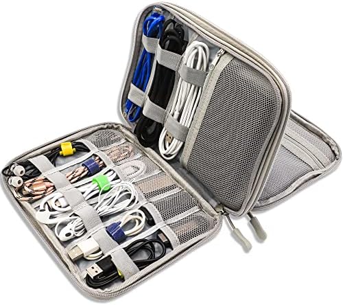 Teskyer Cable Organizer Bag, Portable Travel Cord Organizer case, All ...