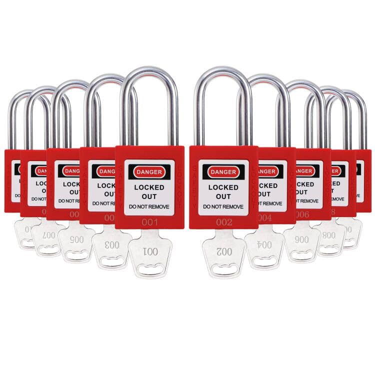 Buy WUWEOT10 Pack Lockout Tagout Locks, Red Loto Safe Padlocks, OSHA ...