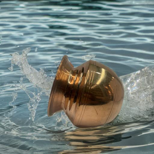 PITTAL™ Copper Lota/Kalash - Traditional Indian Water Pouring Vessel ...