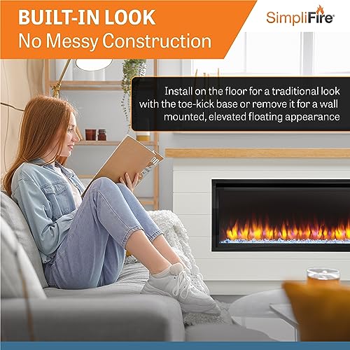 SimpliFire Electric Fireplace with Mantel Boyd Build-Out-Kit includes ...