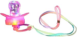 Amazon.com: Flashing Panda LED Flashing Pacifier Binkie Raver Pendant ...