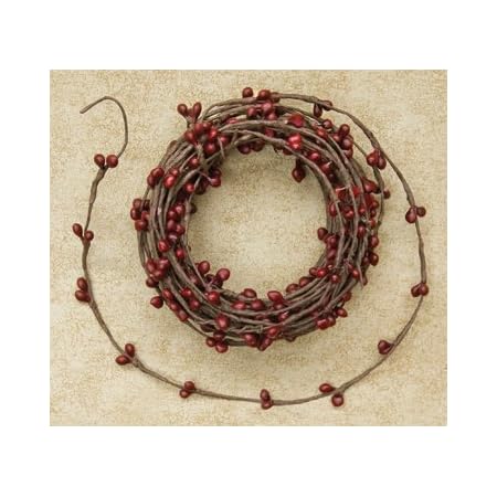 Amazon.com: CWI Gifts Pip Berry String Garland, 18-Feet, Burgundy ...