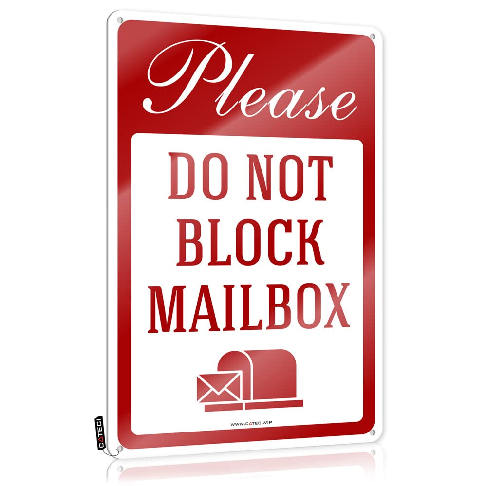 Amazon.com : COTECI Notice Please Do Not Block Mailbox Metal Sign No ...