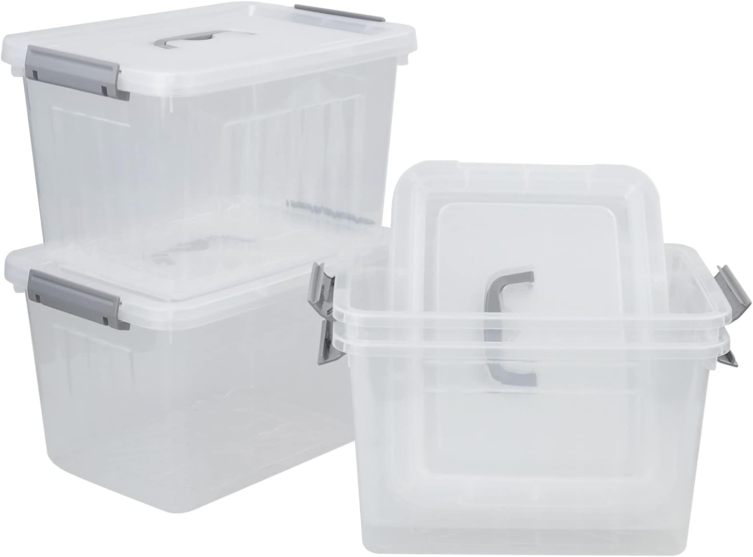 Amazon.com - Idotry 6-Pack Mini Plastic Storage Latch Box, 1.5 L Clear ...