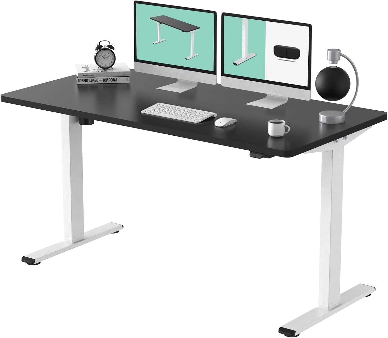 FLEXISPOT EC1 Electric Black Standing Desk Whole Piece 140×70 CM ...