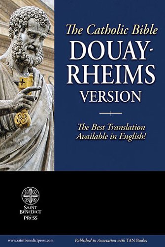 Amazon | Holy Bible: Douay-Rheims Version, Burnished-Black, Leather ...