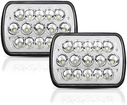 Amazon.com: LZYIXTC 5x7 LED Headlights Rectangular Headlight 2PCS 90W ...