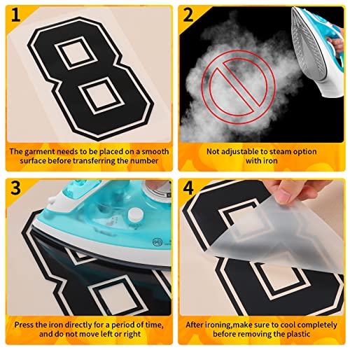 Snapklik.com : 44 Pieces Iron On Numbers, Jersey Heat Transfer Numbers ...