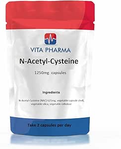 VITA PHARMA N-Acetyl-Cysteine (NAC) 1250mg 365 Capsules : Amazon.co.uk ...
