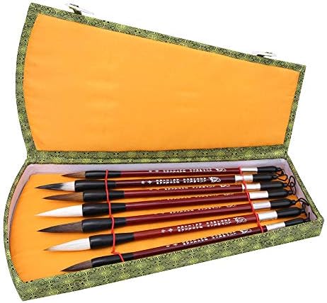 Amazon.com: TOPINCN 7Pcs Calligraphy Brushes, Chinese Traditional Pen ...