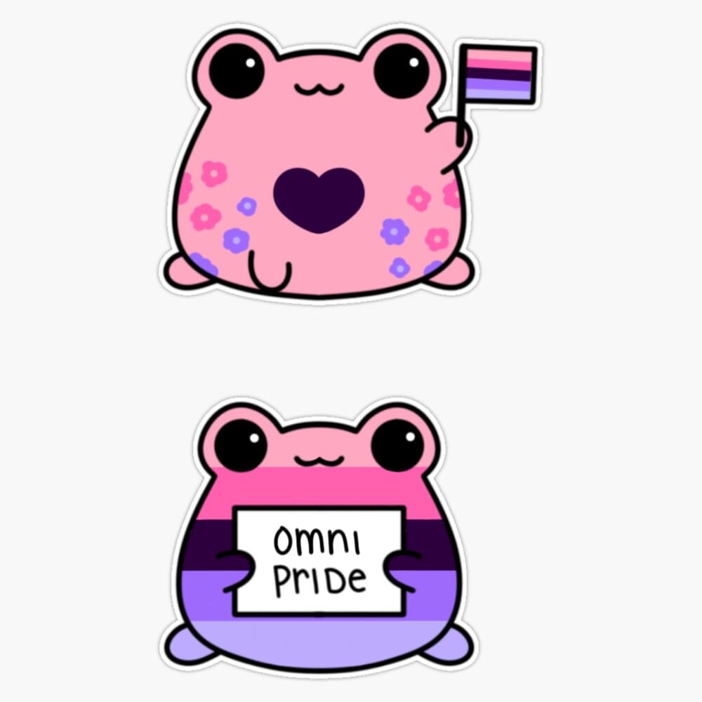 Amazon.com: Omnisexual Pride Frogs Sticker Vinyl Decal Bumper Sticker 5 ...