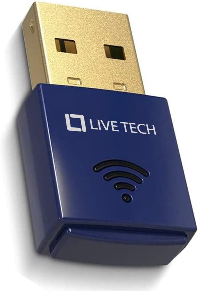 Live Tech WD04 Premium USB Wireless Adapter Dongle Gold Plated USB Real ...