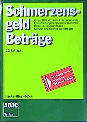Amazon.co.jp: Schmerzensgeld Betraege. Ausgabe 2001 : Hacks, Susanne ...