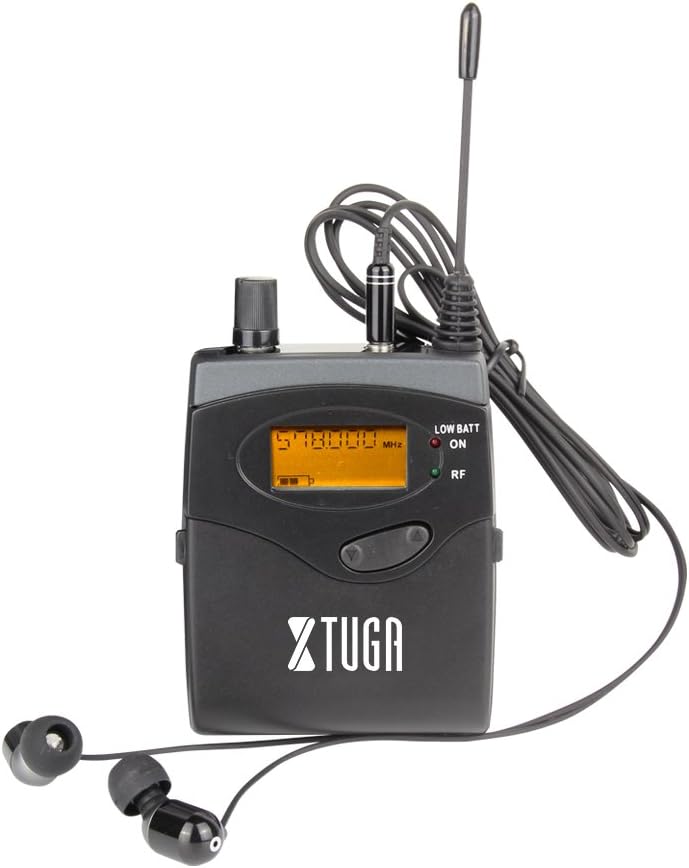 Amazon.com: XTUGA RW2080 in Ear Monitor System 2 Channel 2/4/6/8/10 Bodypack Monitoring with in ...