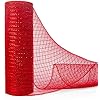 Amazon.com: Ribbli Metallic Mesh Ribbon, 10 Inch x 30 Feet, Red Foil ...
