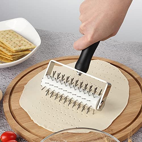 Pizza Dough Docker - EVNSIX Pastry Docker Roller with Stainless Steel ...