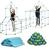 Amazon.com: FUNbelievable! 132 Piece Fort Building Kit - Indoor Play ...