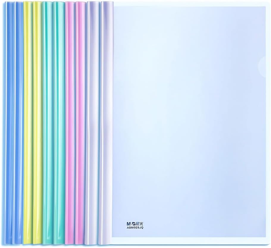 Amazon.com : BBTO 100 Pcs Clear Report Covers with Sliding Bar Report ...