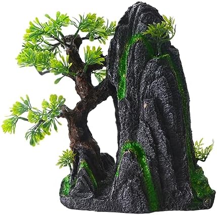 Uotyle Aquarium Decoration Fish Tank Decoration, Mountain View Rock ...
