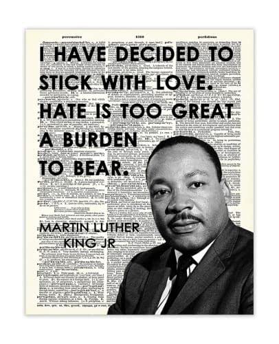Amazon.com: Inspirational Martin Luther King Poster "Stick with Love ...