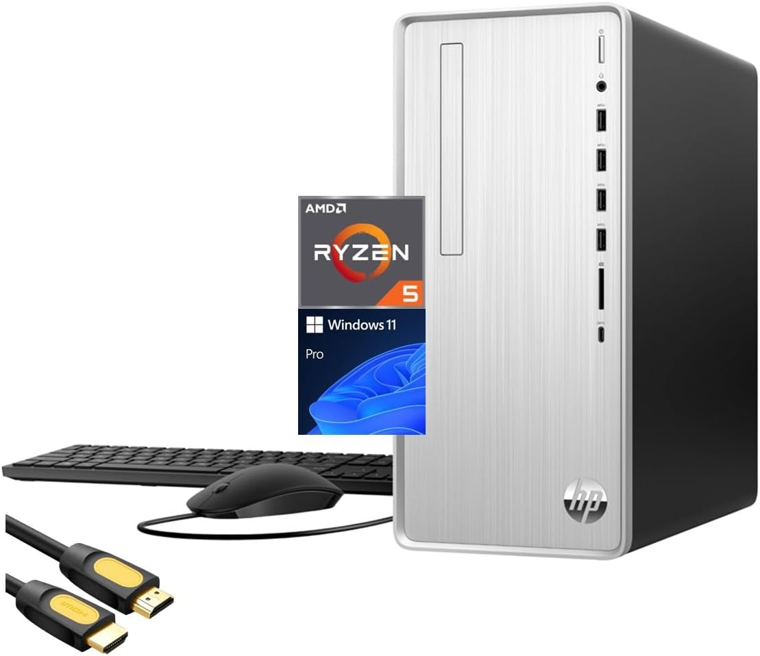 Amazon.com: HP Pavilion Desktop, AMD 6-Cores Ryzen 5 5600G (Up to 4 ...