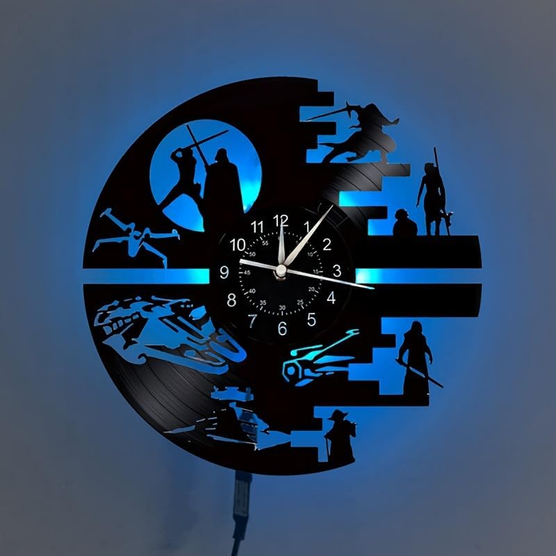 Amazon.com: Vandor 99089 Star Wars 13.5" Cordless Wood Wall Clock ...