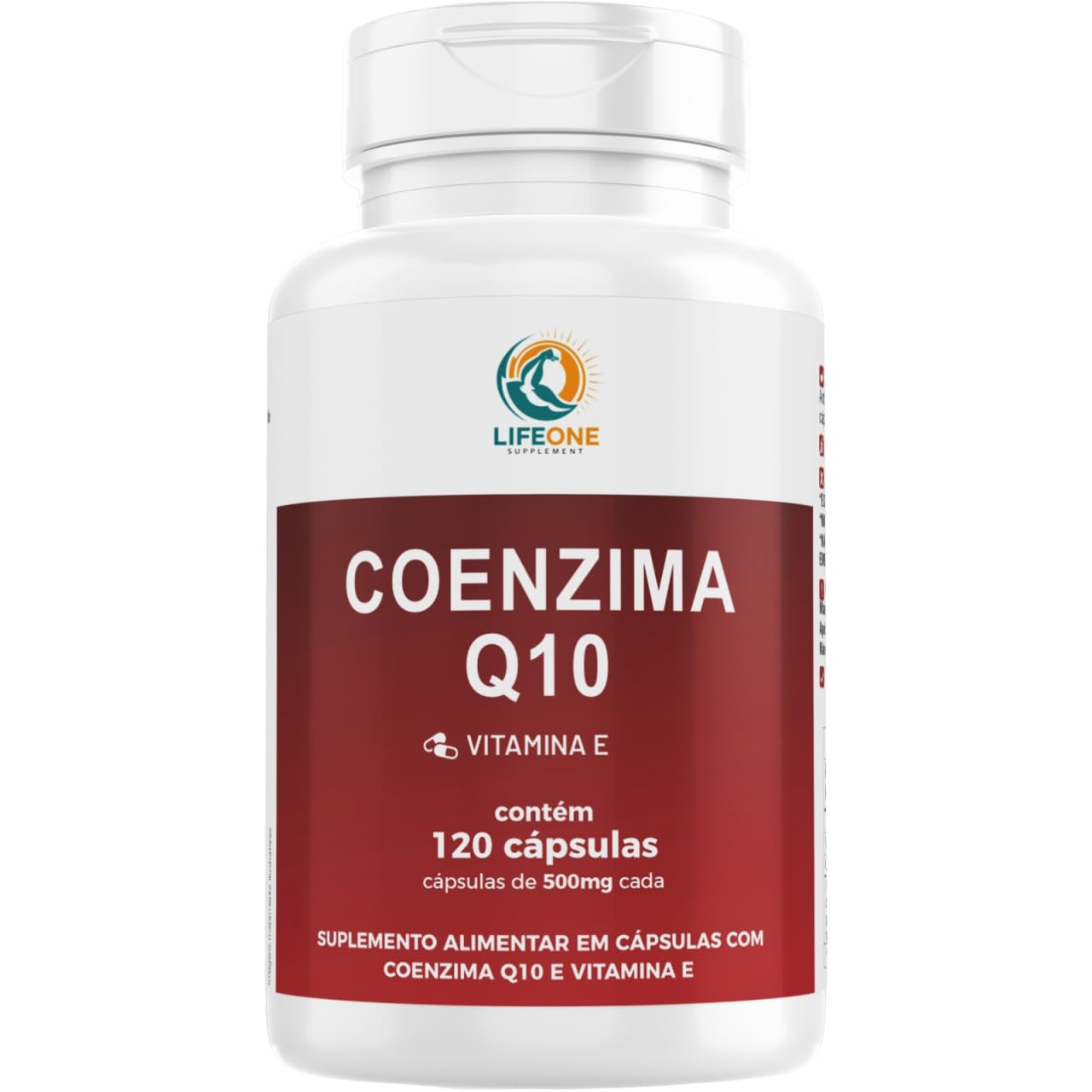 Life One Coenzima Q10 100mg, Vitamina E, 120 Cápsulas | Amazon.com.br