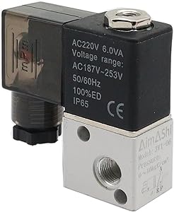 Amazon.com: Direct Action Electromagnetic Valve 3V1-06 1/8" 2 Position 3 Way Pneumatic Solenoid ...