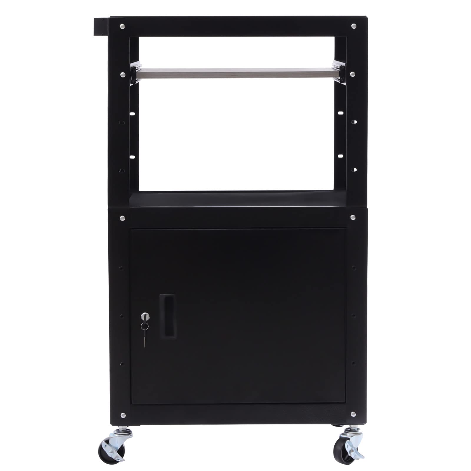 Av Cart With Locking Cabinet Mobile Device Storage Cart, Locking,