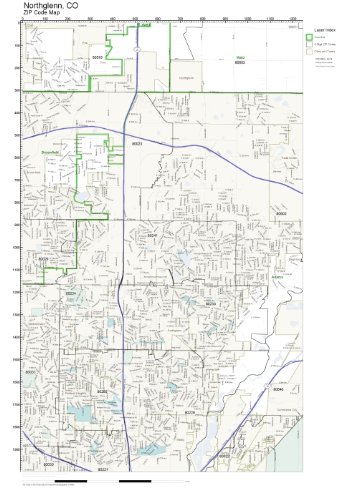 Amazon.com : ZIP Code Wall Map of Northglenn, CO ZIP Code Map Laminated ...