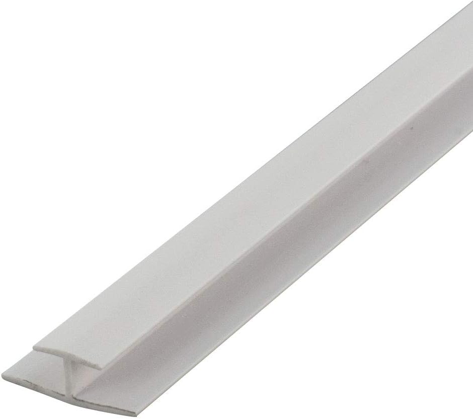 Outwater Plastic H Channel Fits Material 1/4 Inch Thick White ABS ...