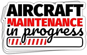 Amazon.com: COIASY (3 Pcs) Aircraft Maintenance in Progress Sticker ...