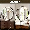 Amazon.com: XRAMFY 18-Inch Round Wall Mirror with Aluminum Alloy Metal ...