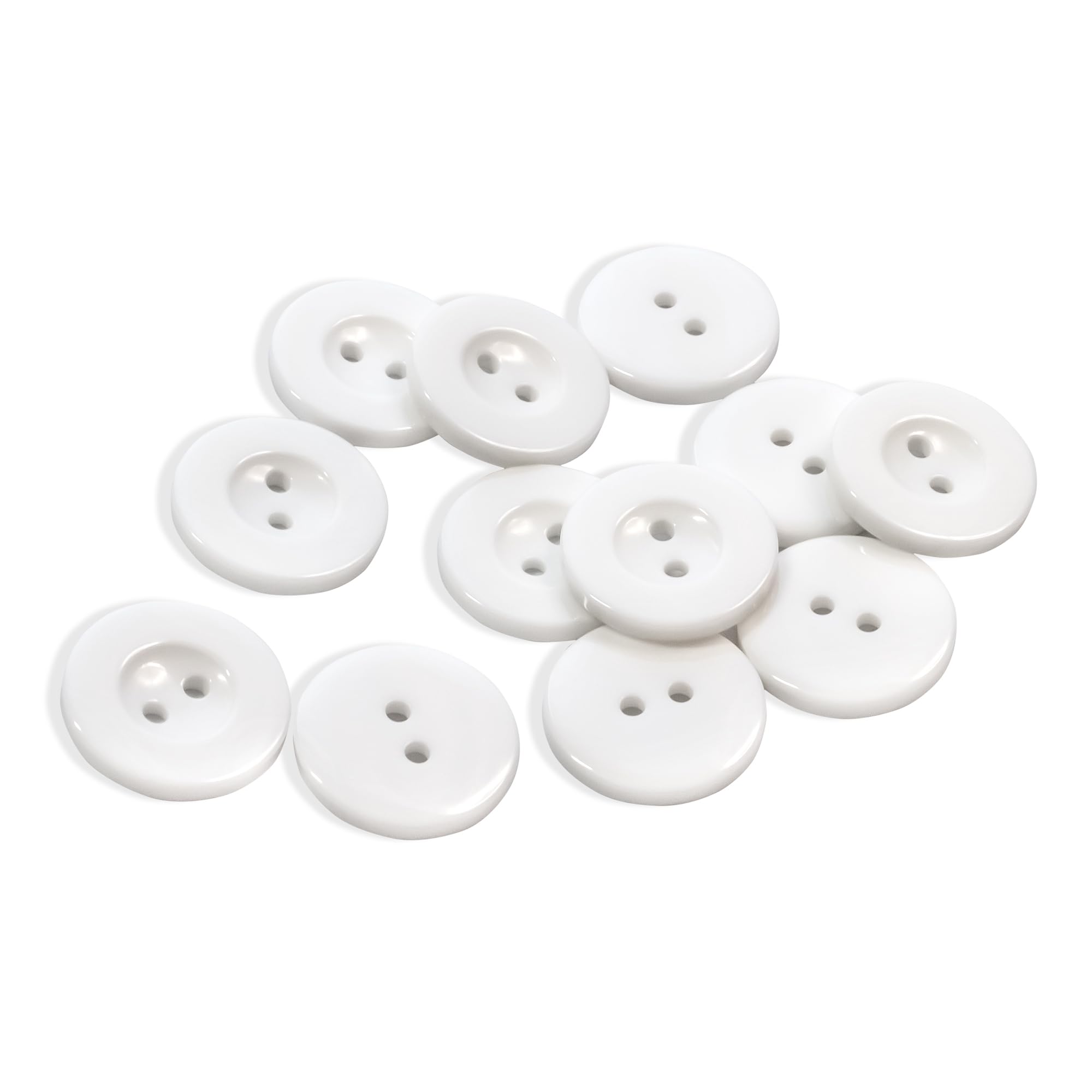 Snapklik.com : Pack Of 12 White Sewing Buttons 0.75 Inch Lab Coat ...