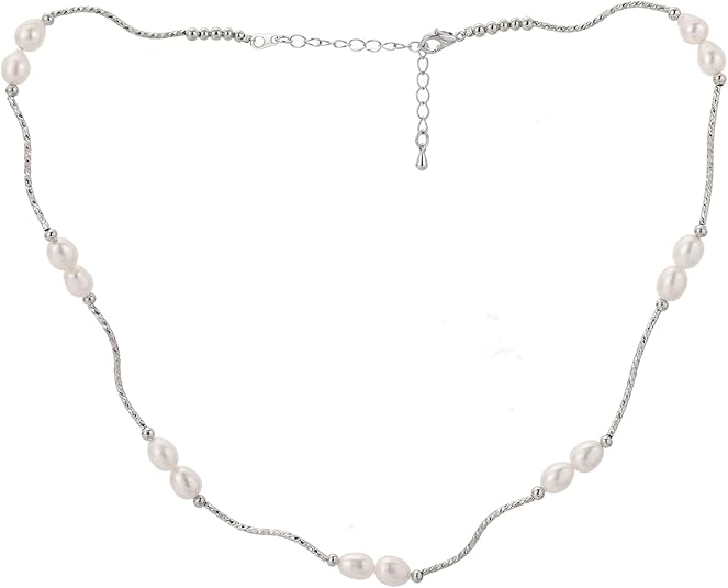 Amazon.com: AOOVA Little Waves Dance Freshwater Pearl Necklace for ...