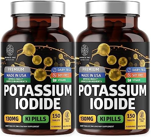 Amazon.com: Premium Potassium Iodide Tablets, Natural KI Pills to ...