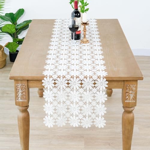 Amazon.com: DIGNIFYING Lace Table Runner 60 Inches Long Macrame Table ...