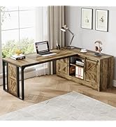 Amazon.com: Tribesigns 63" Executive Desk with 31" File Cabinet, L ...