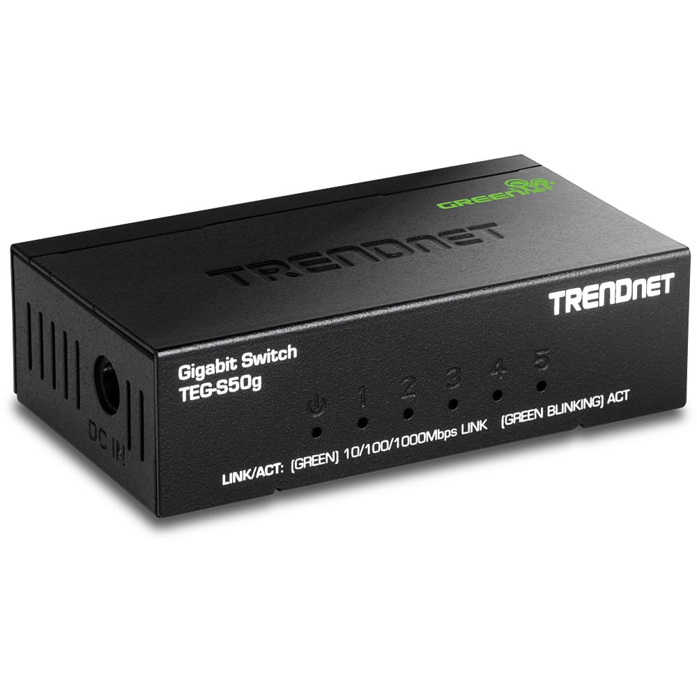Amazon.com: TRENDnet 5-Port Mini Gigabit Switch, TEG-S50g, GREENnet ...