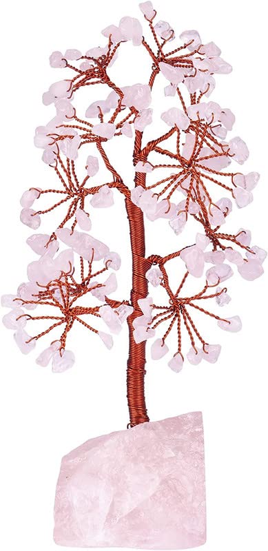 Buy GEMSTAR Rose Quartz Crystal Tree- Crystal Showpieces for Home Decor ...
