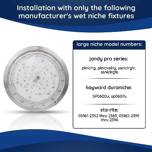 SH061200 LED RGBW 10 Inch AC120V Pool Lights for Inground Pool, Led ...