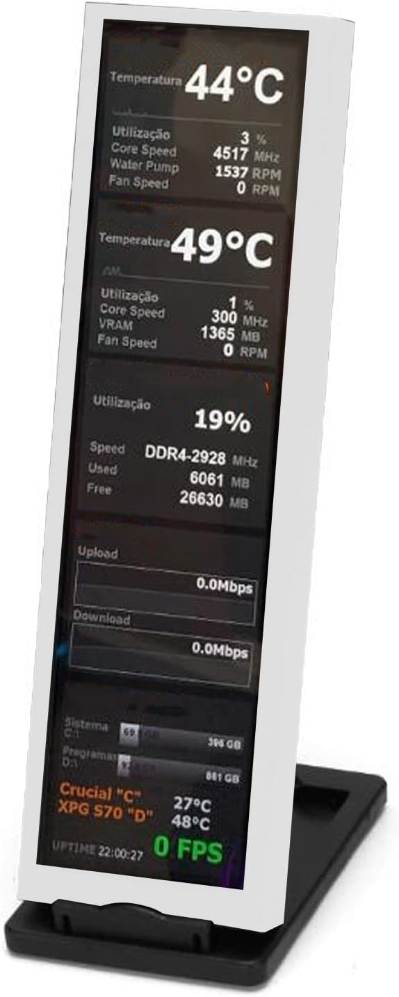 Amazon.com: GOWENIC Computer Temp Monitor with 8.8in Touch Display, CPU GPU SSD Data Temperature ...
