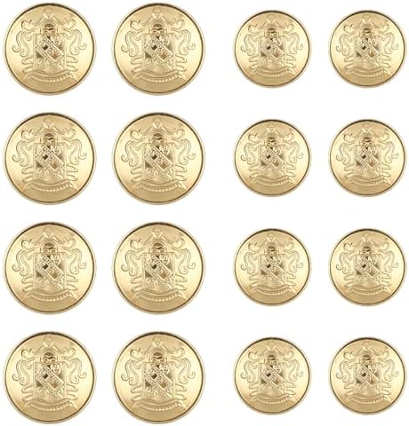 Teaaha 16 Pack Large Silver Blazer Buttons in 2 Sizes Metal Buttons ...