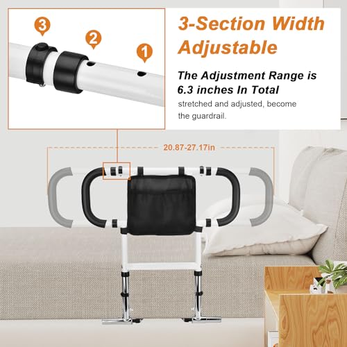 Buy FLOLXNB Bed Rails for Elderly Adults, Bed Assist Rail with Dual ...